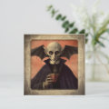QR Code Creepy Dracula Halloween Invitation | Zazzle