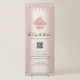 QR Code Cupcake Bakery Café Rose Gold Glitter Drip Retractable Banner ...