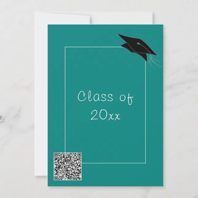 QR Code Custom Colors Graduation Invitation | Zazzle