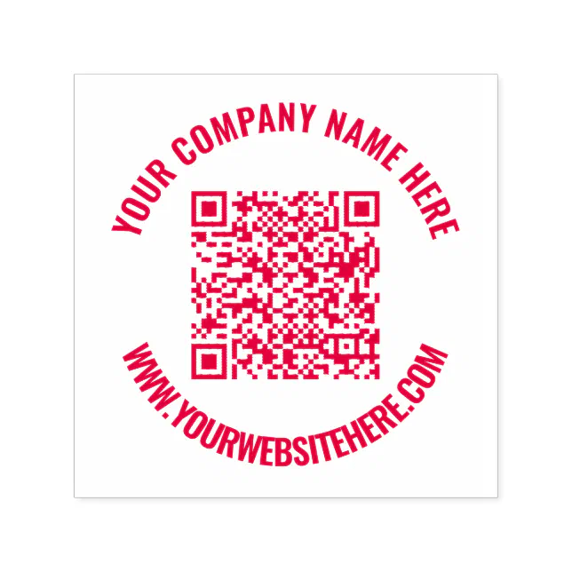 QR Code Custom Text Personalized Self-inking Stamp | Zazzle