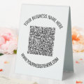 QR Code Custom Text Personalized Table Tent Sign | Zazzle