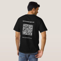QR Code Custom Text T-Shirt Promotional Business | Zazzle
