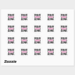 QR Code Customizable Classic Round Sticker | Zazzle