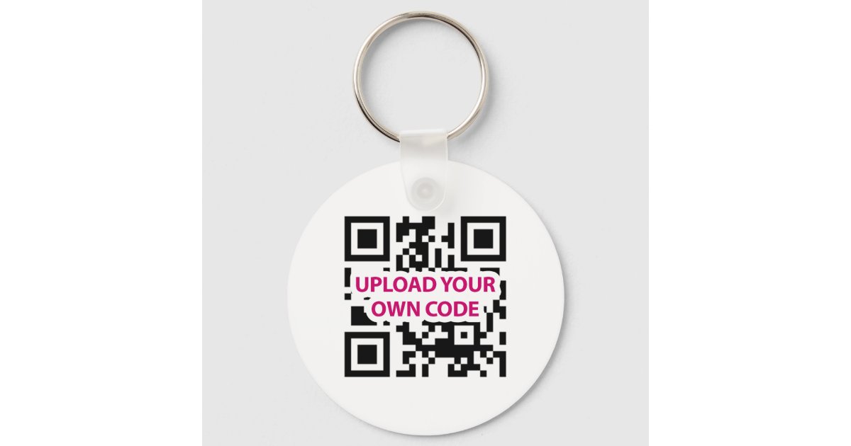 QR Code Customizable Keychain | Zazzle
