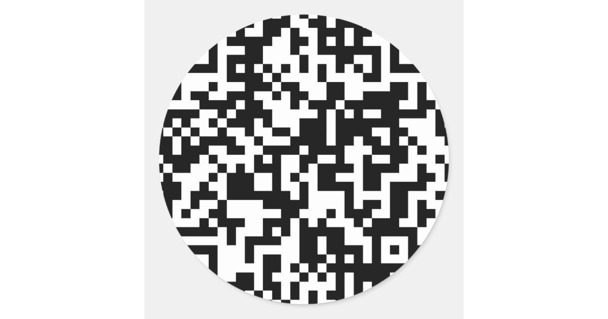 QR code design Classic Round Sticker | Zazzle