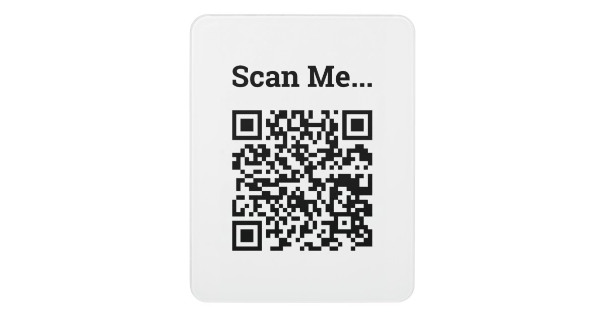 QR Code Design Door Sign | Zazzle