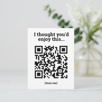 QR Code Design Postcard | Zazzle