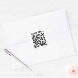 QR Code Design Square Sticker | Zazzle