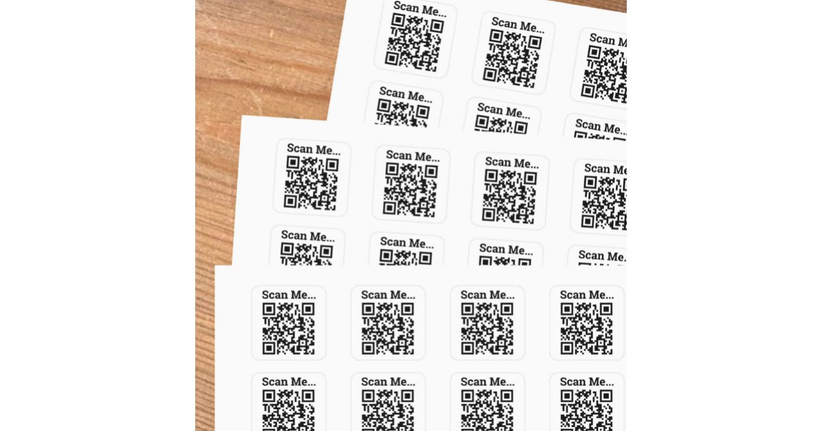 QR Code Design Square Sticker | Zazzle