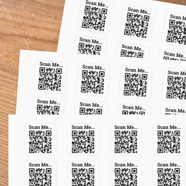 QR Code Design Square Sticker | Zazzle