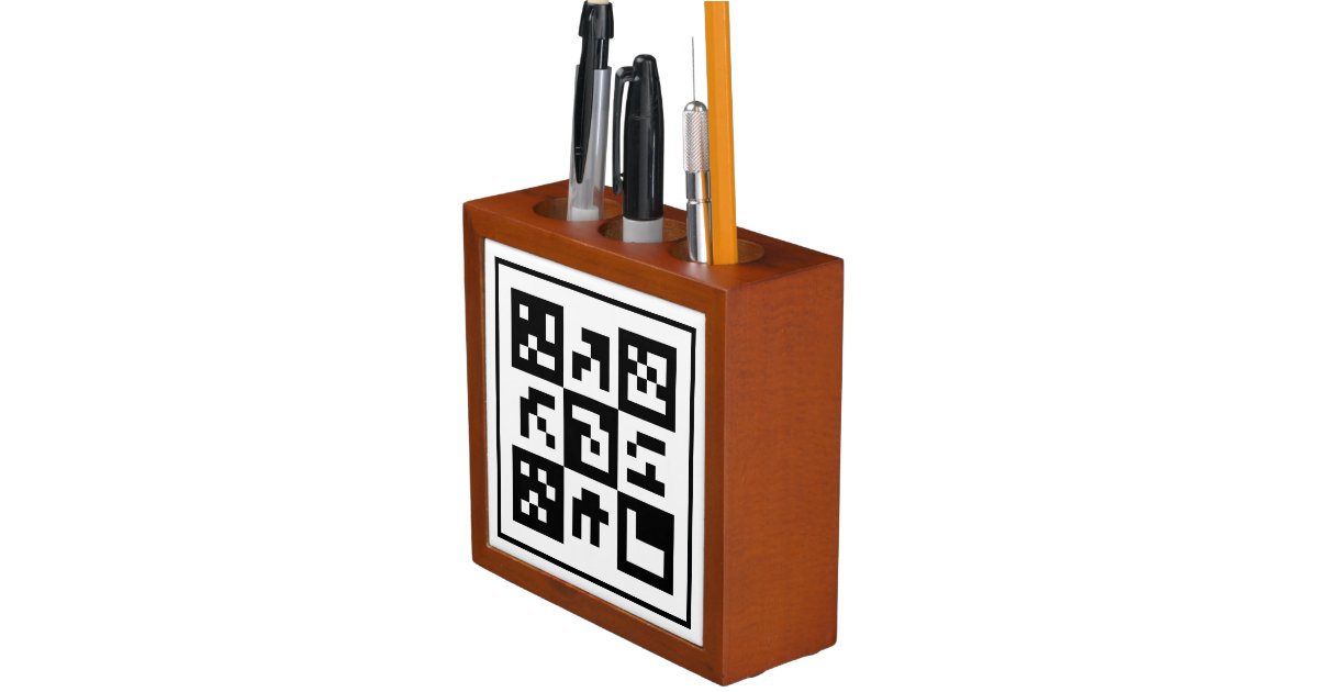qr code desk organizer | Zazzle