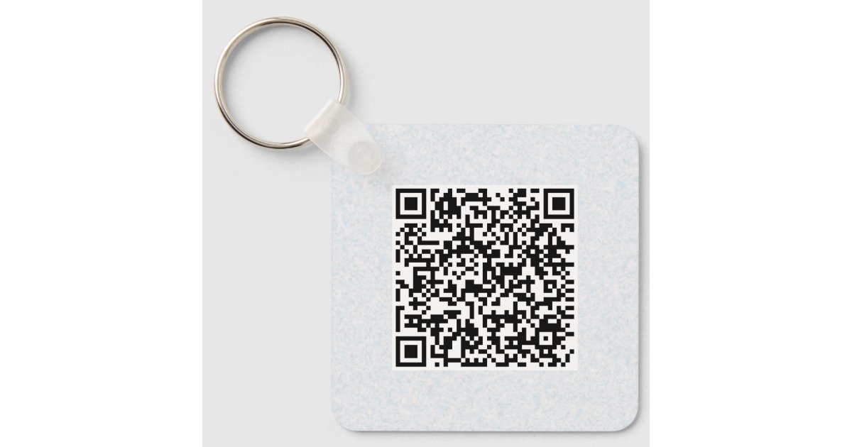 QR Code Double Sided Custom Business Site Code Keychain | Zazzle