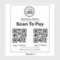 QR Code E-Wallet Payment By Mobile Digital Wallets Sticker | Zazzle