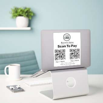 QR Code E-Wallet Payment By Mobile Digital Wallets Sticker | Zazzle