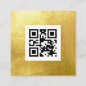 QR Code Elegant and Modern Gold Square Business Card | Zazzle