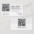 QR Code Elegant Computer Programmer | Professional Business Card | Zazzle