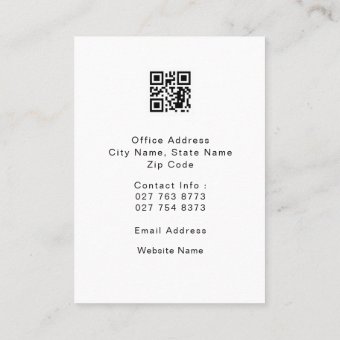 QR Code Elegant Election Campaign Business Card | Zazzle