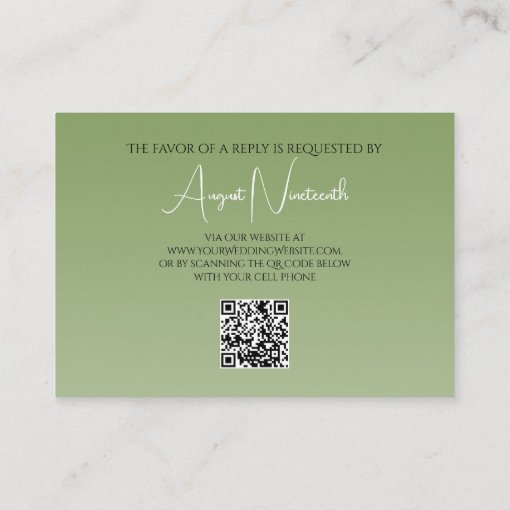 QR Code Elegant Palm Trees Green Ombre No Menu | Zazzle