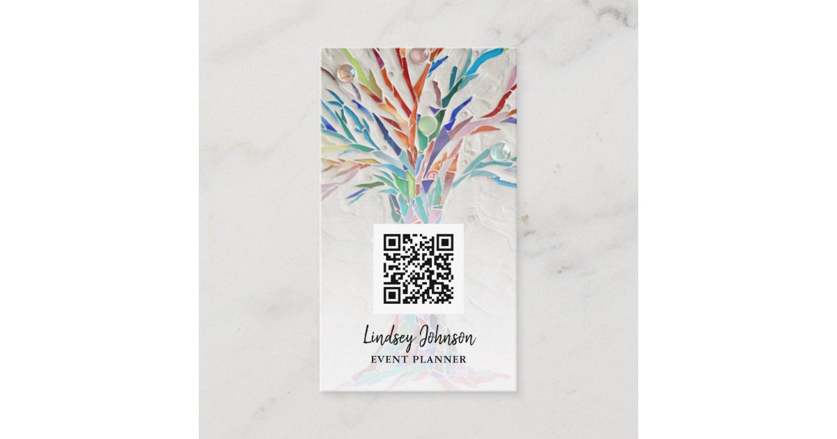 QR Code Event Planner Business Card | Zazzle