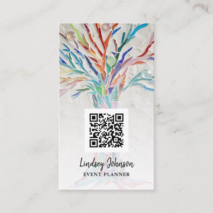 QR Code Event Planner Business Card | Zazzle.com
