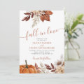 QR code Fall in Love botanical pumpkin wedding Invitation | Zazzle