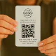 QR Code Feedback Professional Customer Rating Gray Business Card | Zazzle