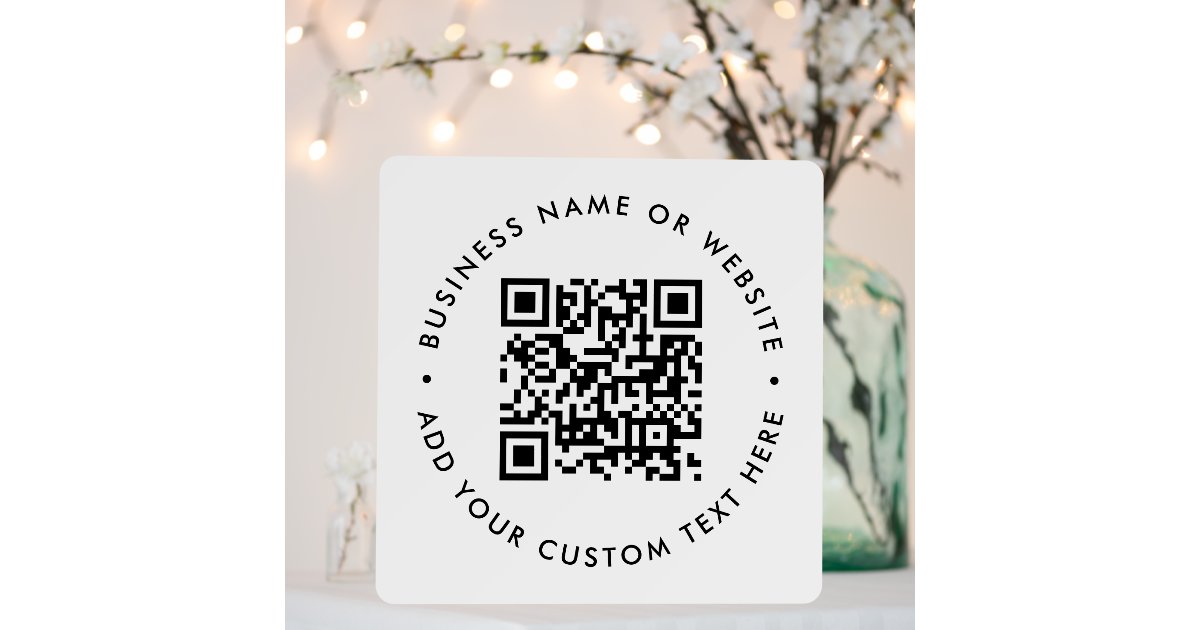 QR Code Foam Board | Business Promotional Sign | Zazzle