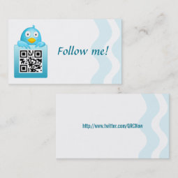 QR Code Follow Me Business Card Template | Zazzle