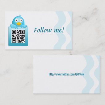 QR Code Follow Me Business Card Template | Zazzle
