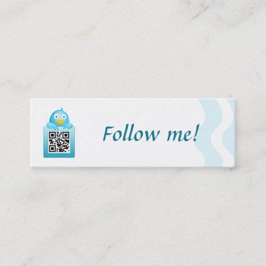 QR Code Follow Me Business Card Template (Skinny) | Zazzle.com