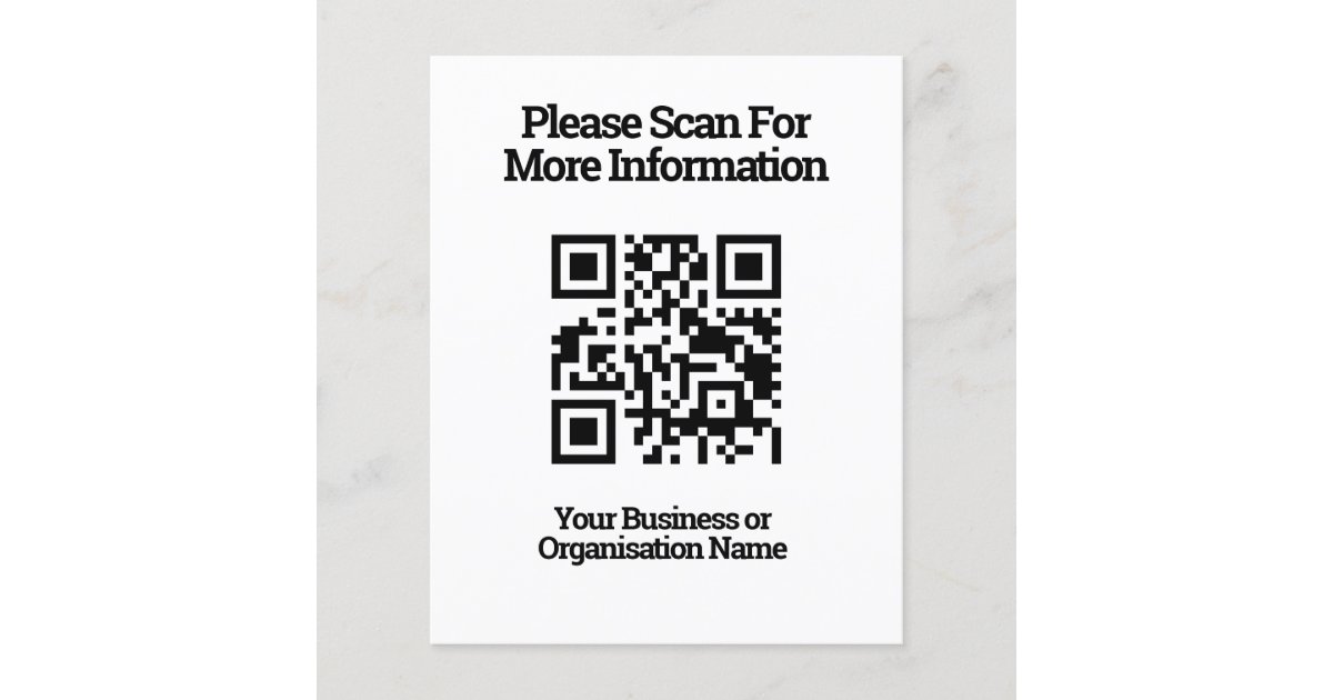QR Code for Customer Information on a Paper Sheet | Zazzle