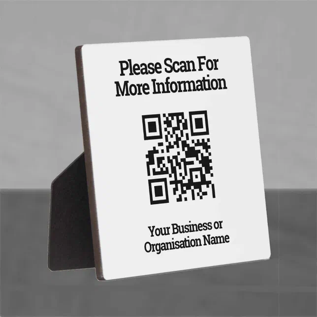 QR Code for Customer Information on a Plaque | Zazzle