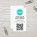 QR Code for Customer Review, Logo Business Card | Zazzle