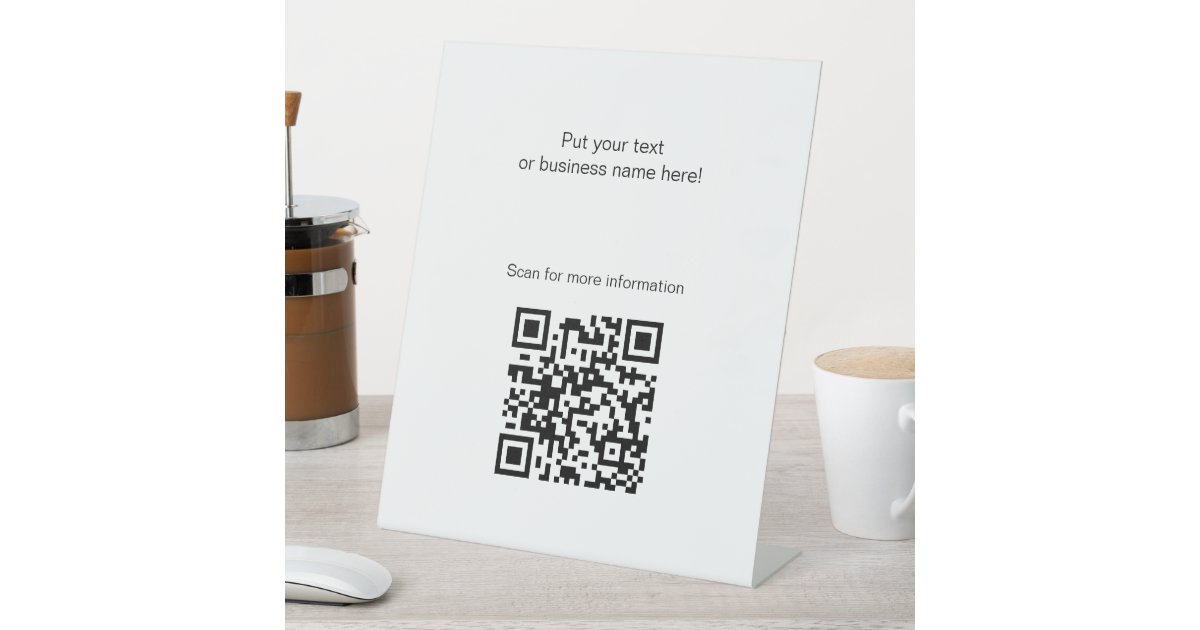 QR code Free Standing pedestal sign | Zazzle