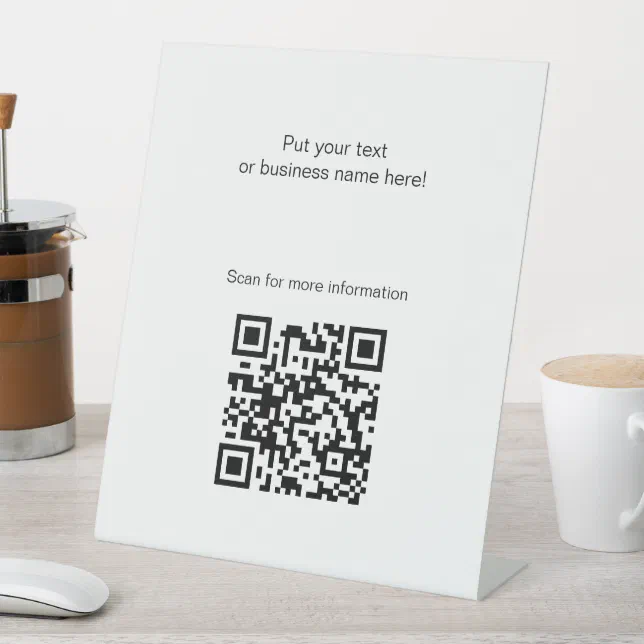 QR code Free Standing pedestal sign | Zazzle