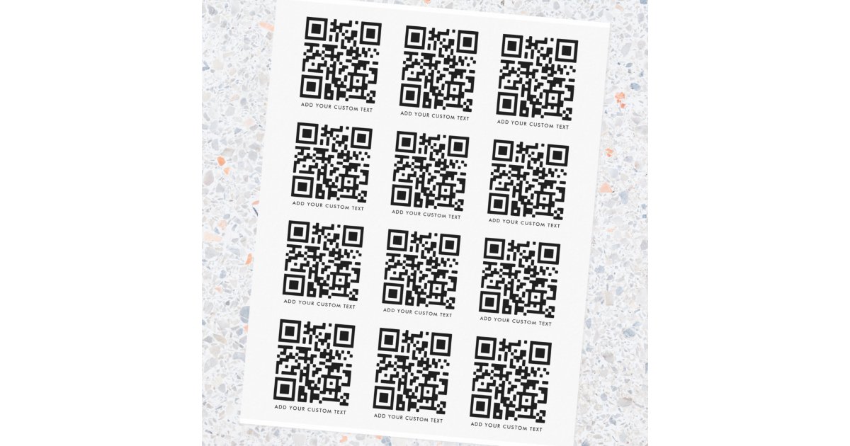 QR Code | Fun Promotional Custom Text Temporary Tattoos | Zazzle