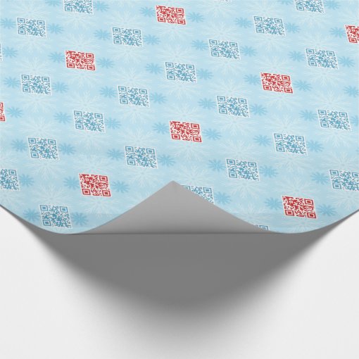 QR Code Geek Christmas New Year wrapping paper | Zazzle