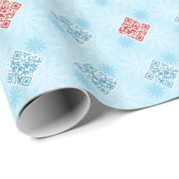 QR Code Geek Christmas New Year wrapping paper | Zazzle