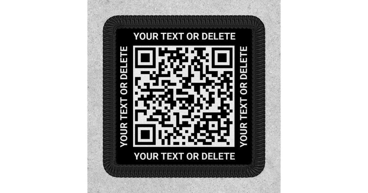 QR Code Generator Modern Business Website Black Patch | Zazzle