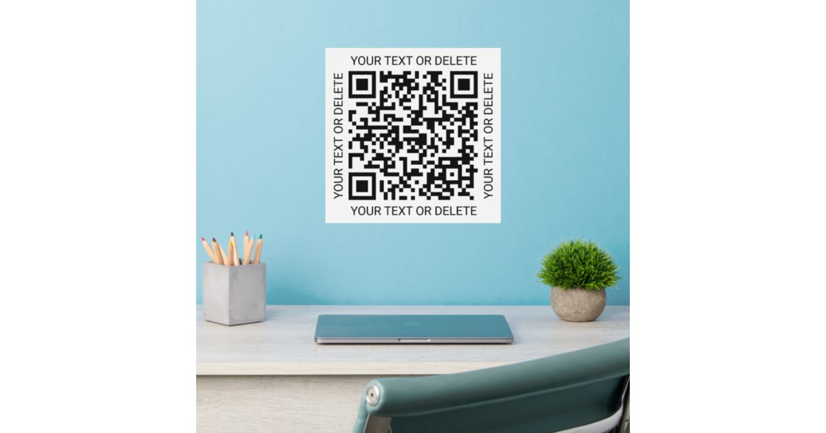 QR Code Generator Modern Company Promotional Wall Decal | Zazzle