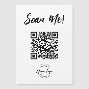 QR code Generator Scan Me Business Logo | Zazzle