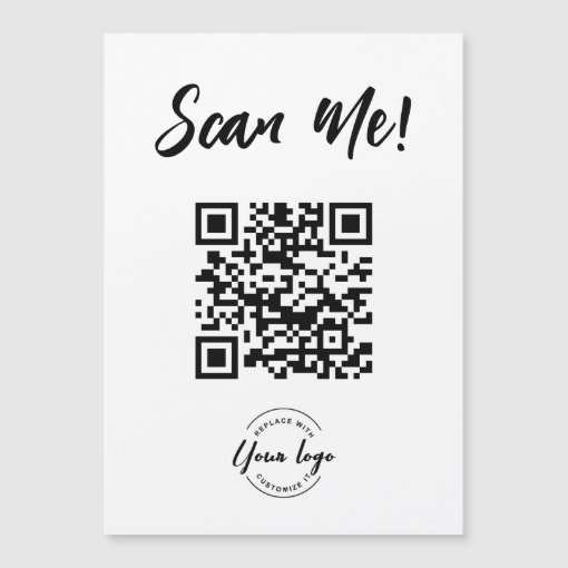 QR code Generator Scan Me Business Logo | Zazzle