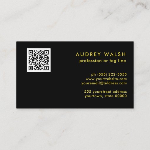 QR CODE Glam Glitter Gold Fuchsia Leopard print Business Card | Zazzle