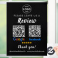 Qr Code Google Reviews Facebook Business Review Pe Window Cling | Zazzle