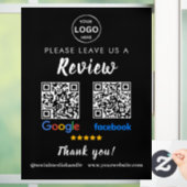 Qr Code Google Reviews Facebook Business Review Pe Window Cling | Zazzle