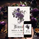 QR Code Gothic Deep Amethyst Purple Roses Invitation | Zazzle