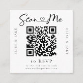 QR Code Heart Font Wedding RSVP Card | Zazzle