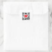 QR Code Heart Love Message Sticker | Zazzle