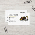 QR Code Heavy Equipment Construction Company Business Card | Zazzle