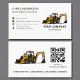 QR Code Heavy Equipment Construction Company Business Card | Zazzle